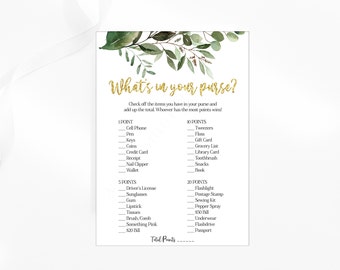What's in Your Purse | Baby Shower Game | Instant Download - Etsy