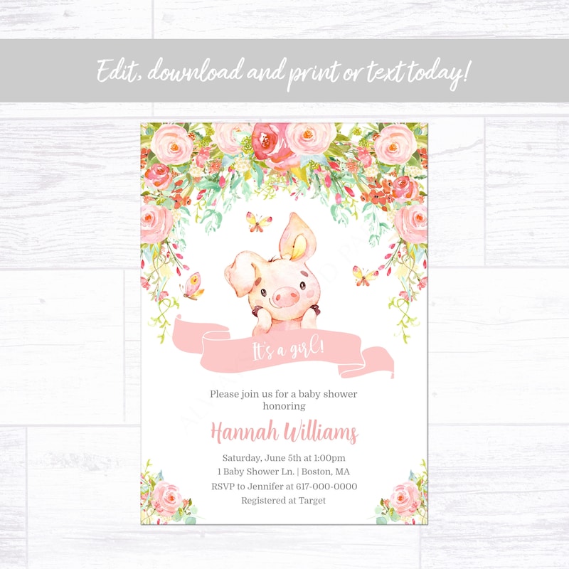 Pig Baby Shower - Etsy