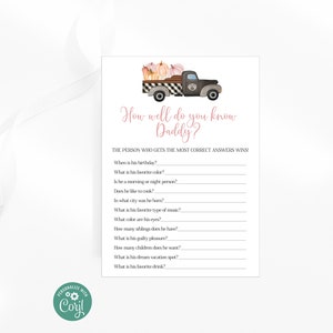 Editable How Well Do You Know Daddy, How Well Do You Know Mommy Baby ...