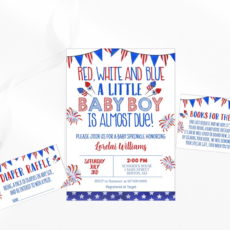 Red Baby Shower - Etsy