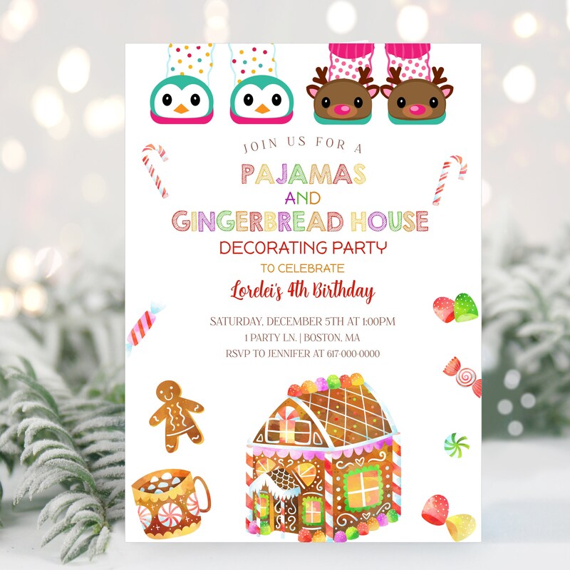 Gingerbread House Template - Etsy