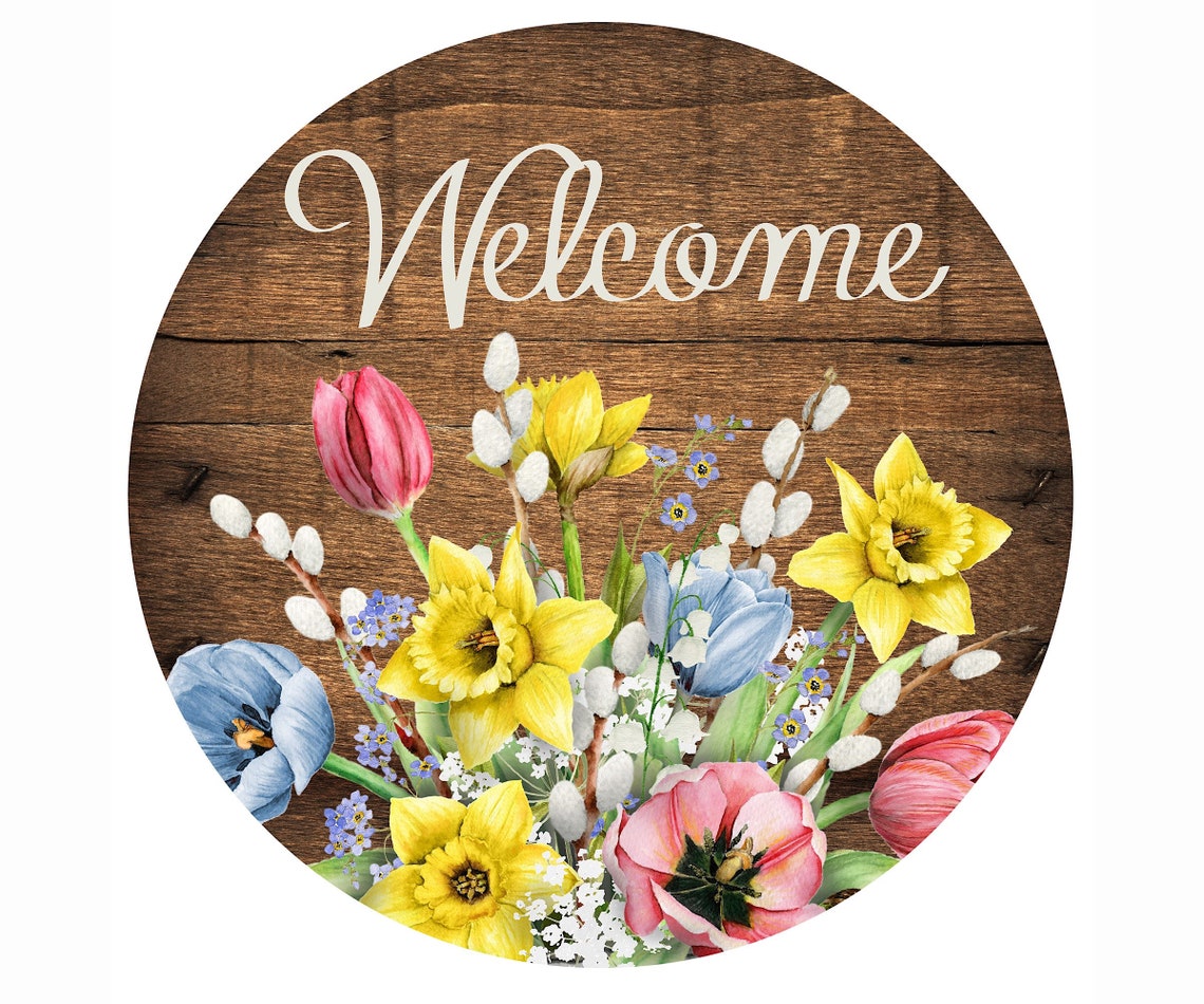 Welcome Wreath Sign Wreath Center Wreath Supplies - Etsy
