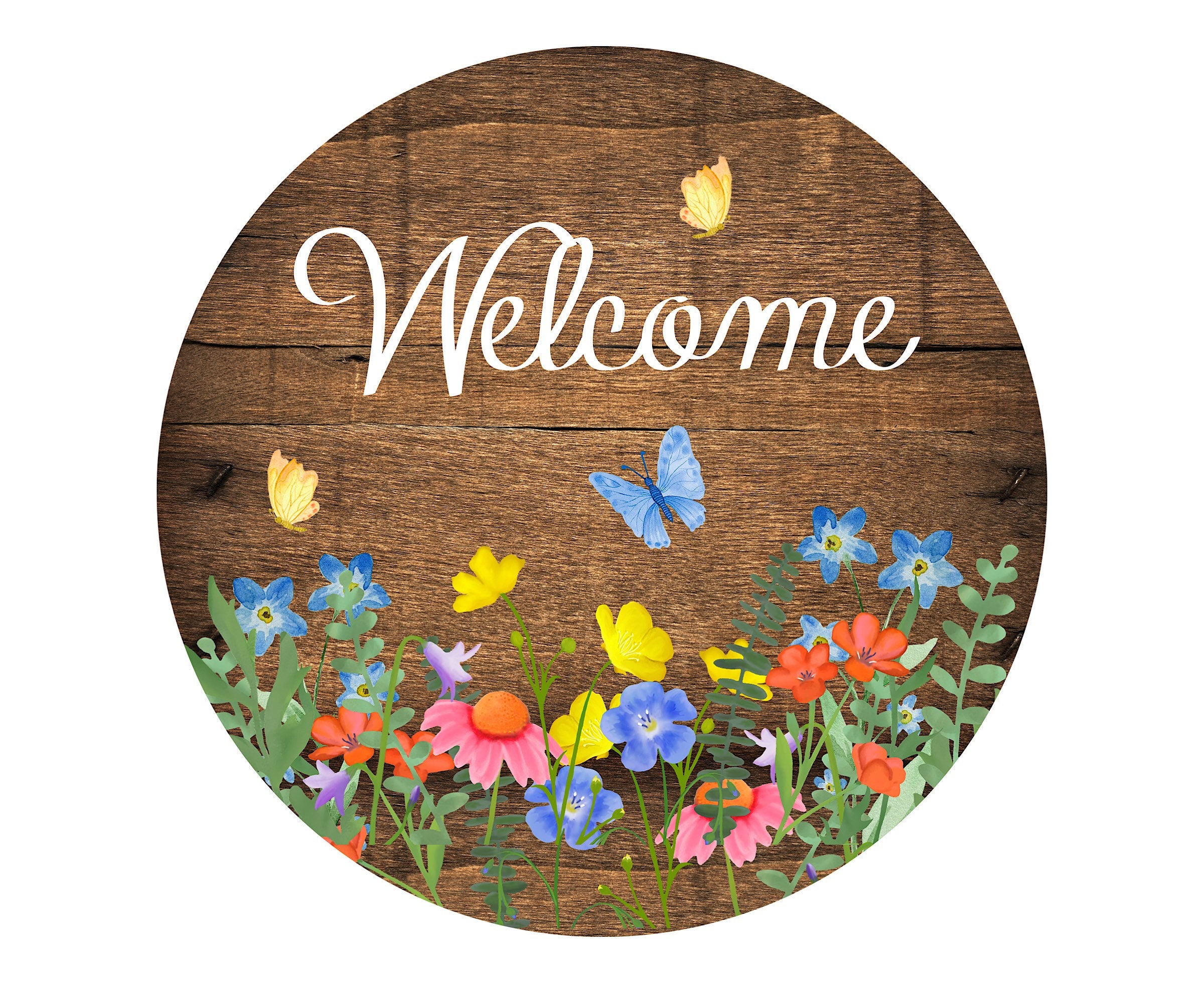 Welcome Wreath Sign Wreath Center Floral Wreath Sign Wreath | Etsy