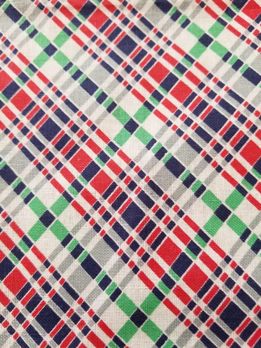 Red Blue Green Plaid Fully Intact Authentic Vintage Feedsack - Etsy