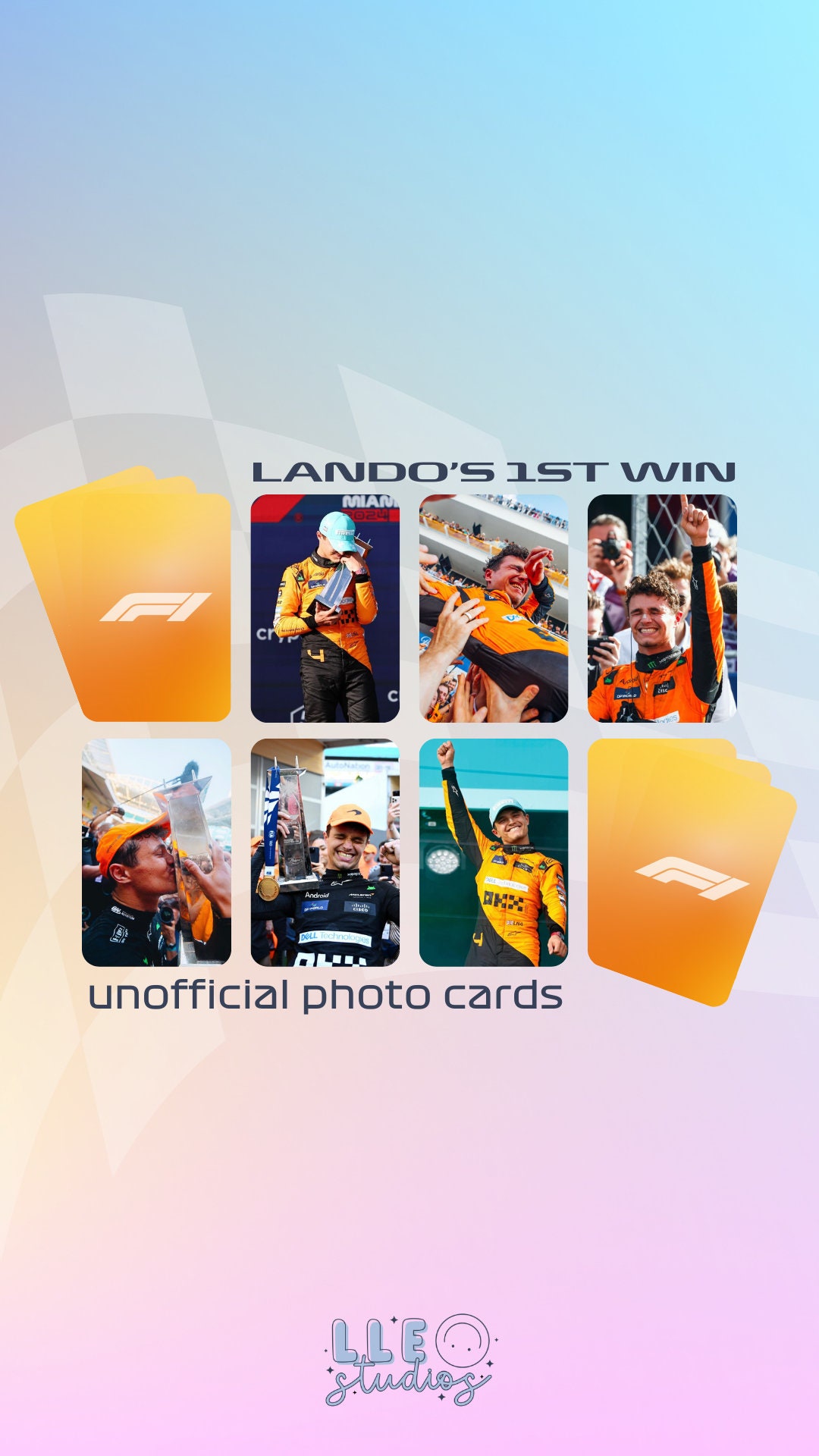 F1 Lucky Draw Photo Cards for Lando Norris, Miami Grand Prix, First ...