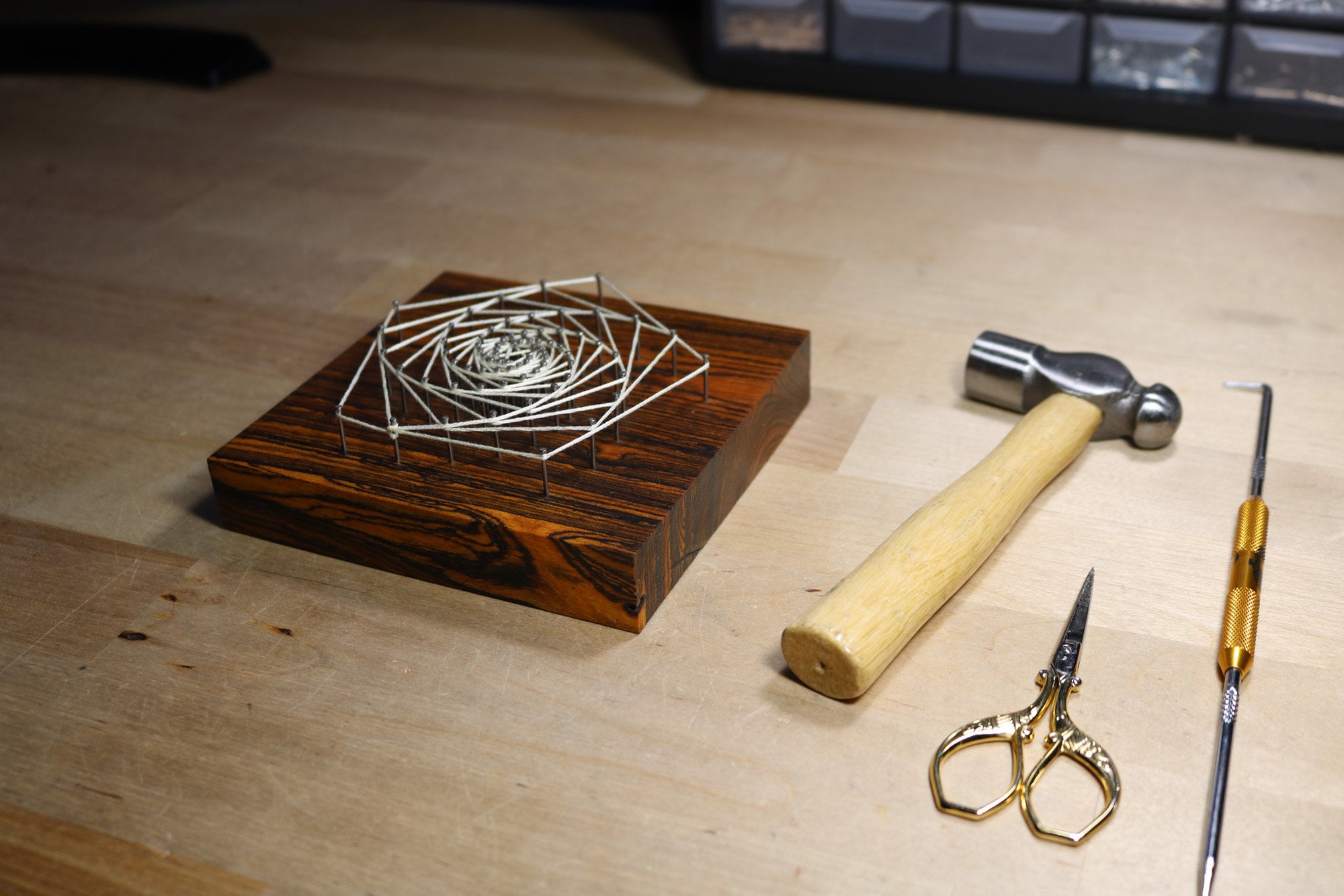 String Art Mandala - Pentagon Spiral Sacred Geometry - Etsy