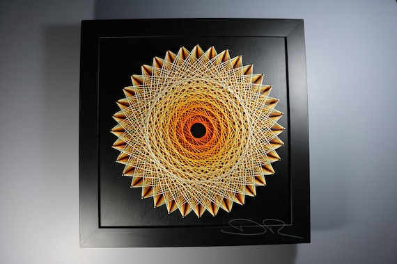 String Art Template With Instructions Traditional Sun - Etsy