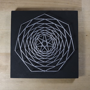 String Art Mandala - Heptagon Spiral Sacred Geometry - Etsy