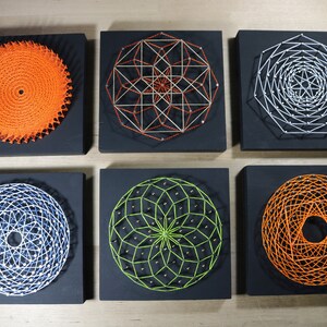String Art Mandala - Heptagon Spiral Sacred Geometry - Etsy