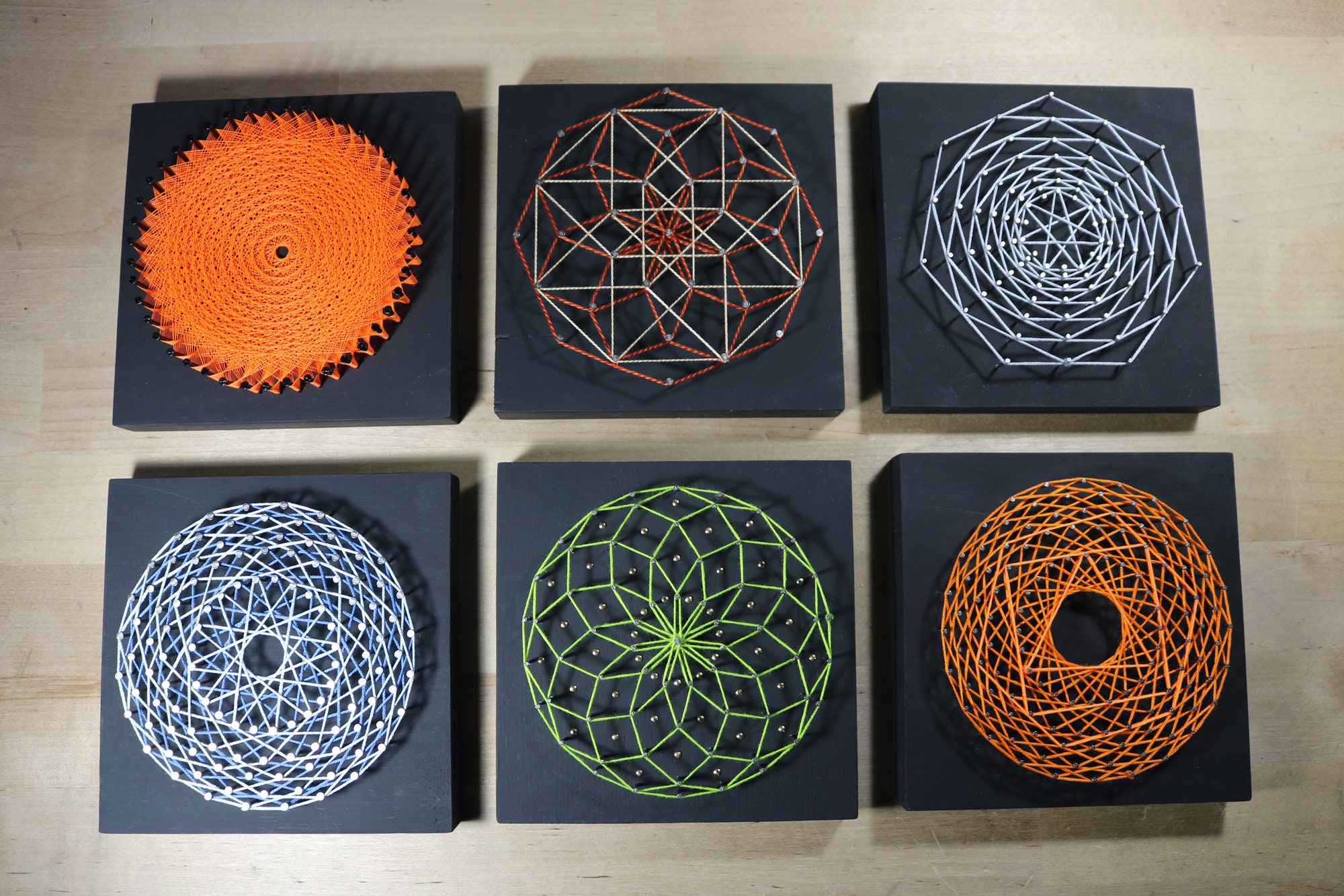 String Art Mandala - Heptagon Spiral Sacred Geometry - Etsy