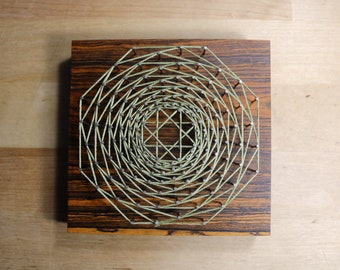 String Art Mandala - Heptagon Spiral Sacred Geometry - Etsy