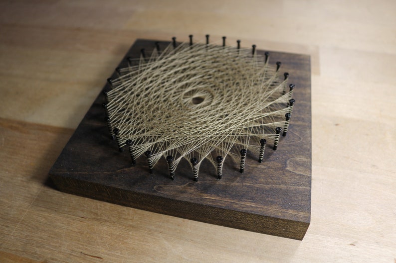 String Art Template With Instructions - Traditional Sun Mandala - Etsy
