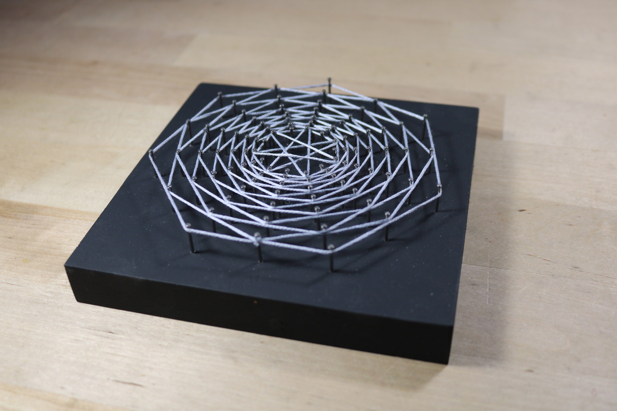 String Art Mandala - Heptagon Spiral Sacred Geometry - Etsy