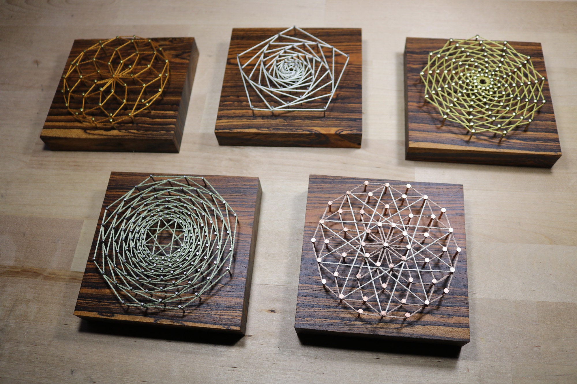 String Art Mandala Pentagon Spiral Sacred Geometry - Etsy UK