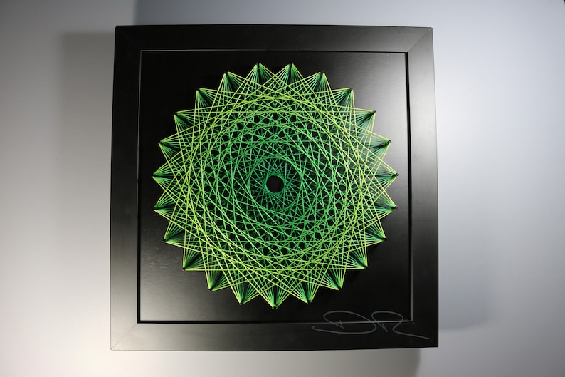 String Art Template With Instructions - Traditional Sun Mandala - Etsy