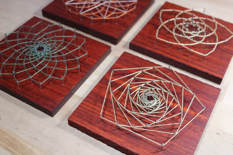 String Art Mandala - Fibonacci Spiral Flower Sacred Geometry - Etsy