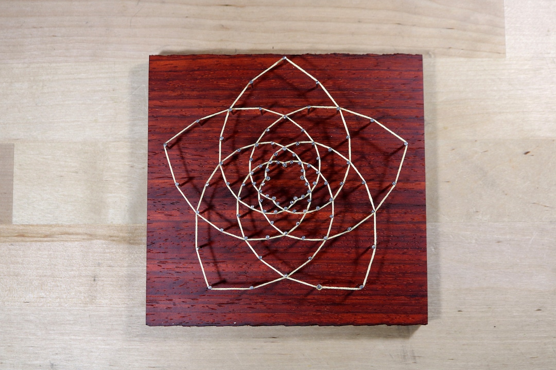 String Art Mandala - Fibonacci Spiral Flower Sacred Geometry - Etsy