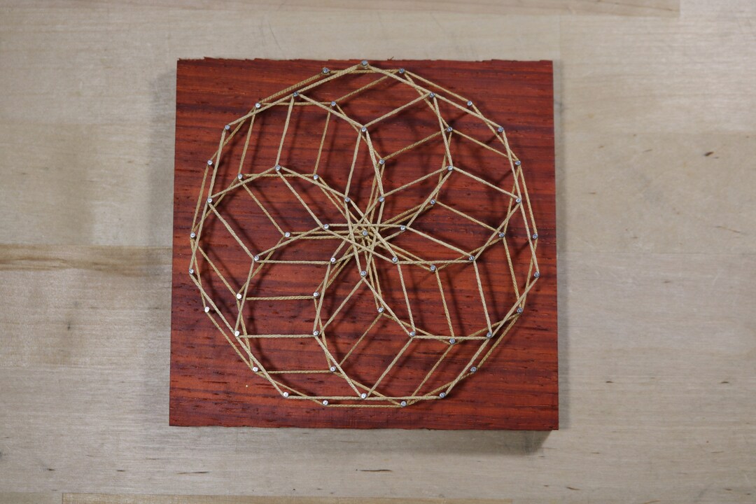 String Art Mandala - Heptagram Toroid Sacred Geometry - Etsy