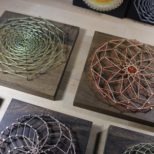 String Art Mandala - Heptagon Spiral Sacred Geometry - Etsy