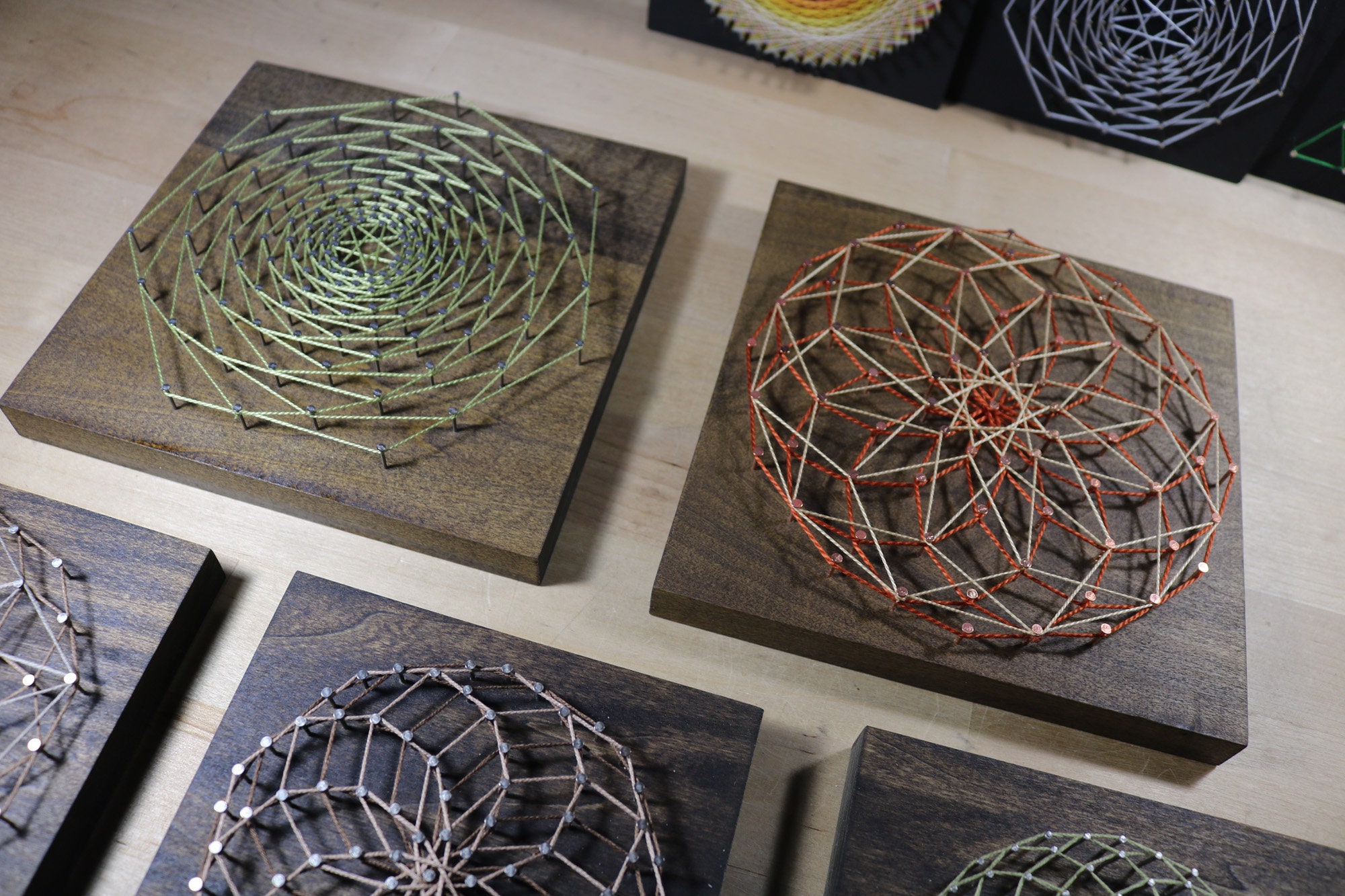 String Art Mandala - Heptagon Spiral Sacred Geometry - Etsy