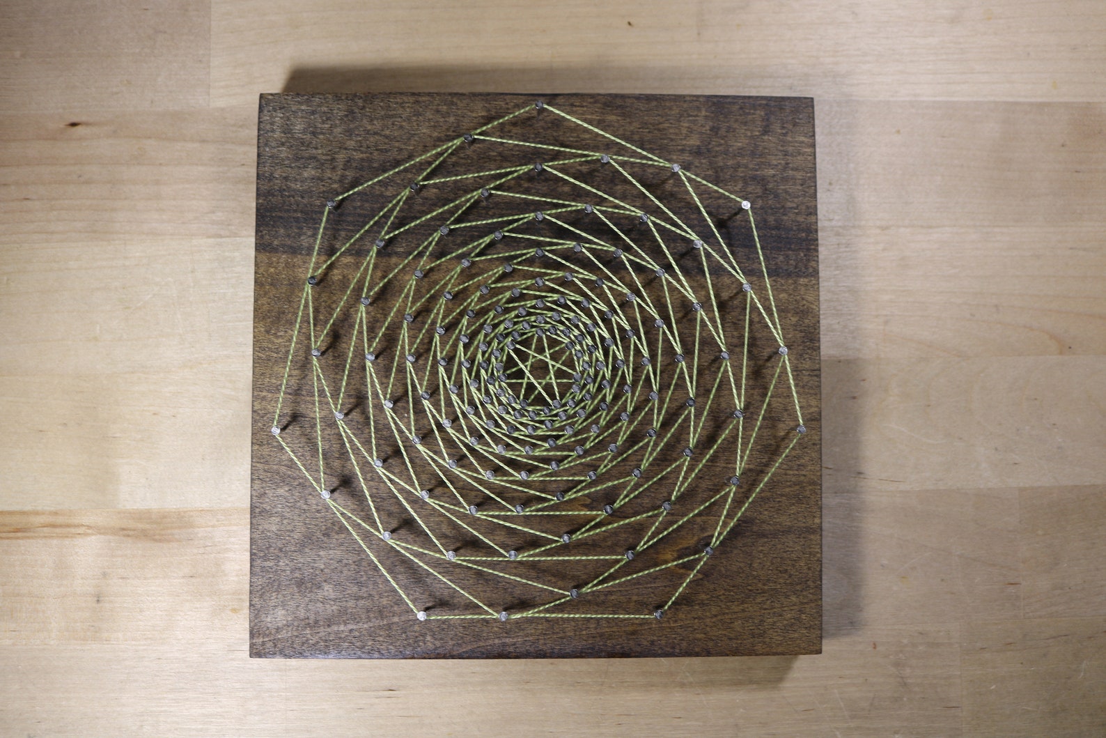 String Art Mandala - Heptagon Spiral Sacred Geometry - Etsy