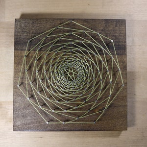 String Art Mandala - Heptagon Spiral Sacred Geometry - Etsy