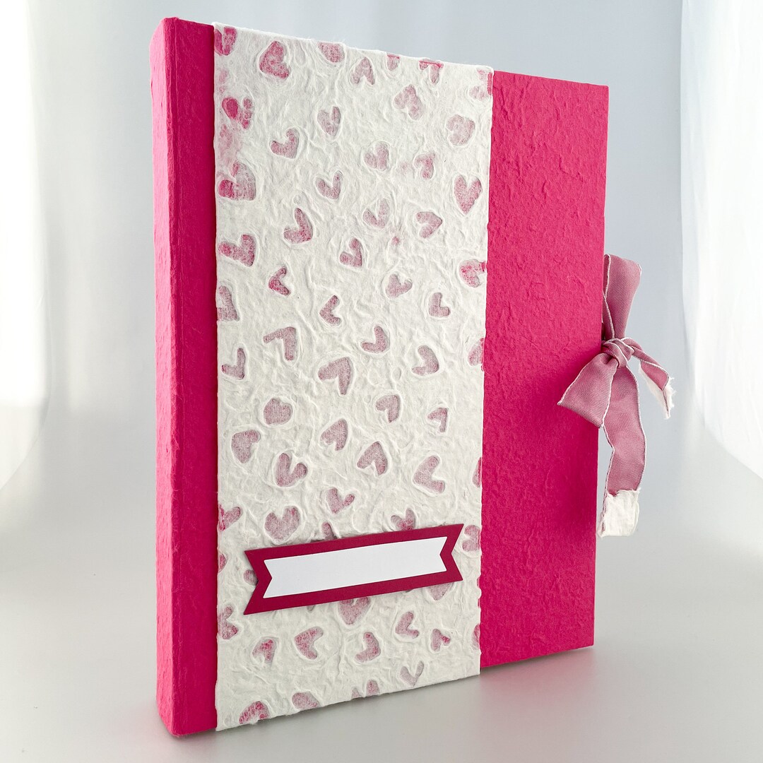 Personalized Photo Album, Custom Photo Album, Pink and White for Girls ...