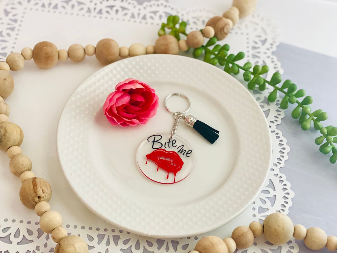 Vampire Keychains/vampire Fangs/blood Drips/keychains/vinyl Keychains ...