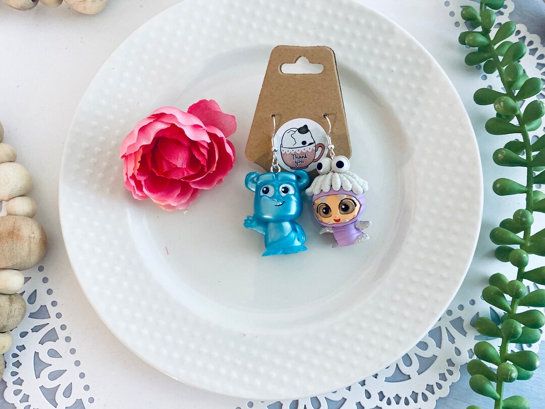 Doorable Earrings/sully & Boo/monsters Inc./sully/purple - Etsy