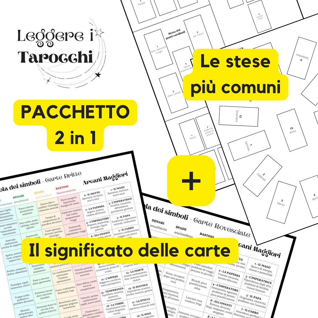 PACK: Tarot Meaning Scheme Tarot Drafting Schemes Learn to Read Tarot ...