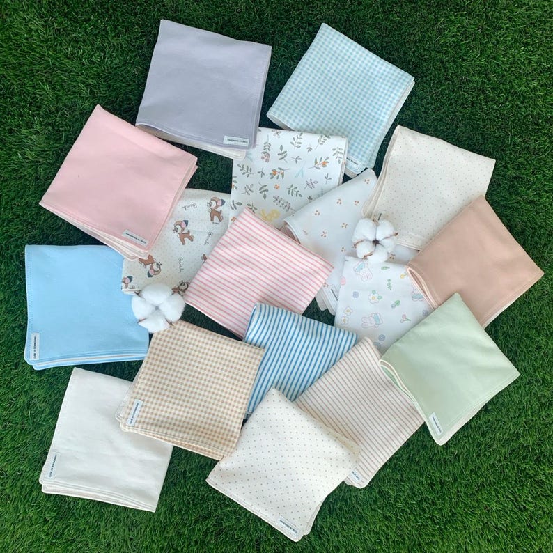 100% Organic Cotton Dual-sided Handkerchief – Soft, Absorbent, for ...