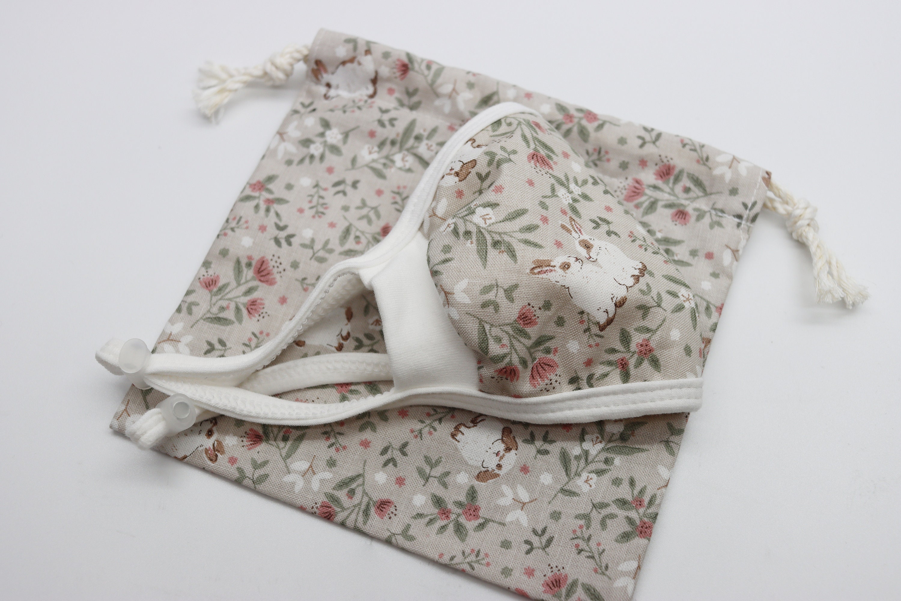 Rabbit Organic MaskPouch SET / Organic cotton mask / Organic | Etsy