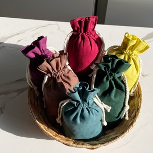 Linen Gift Wrapping, Cotton Drawstring Bag, Drawstring Bag, Christmas ...