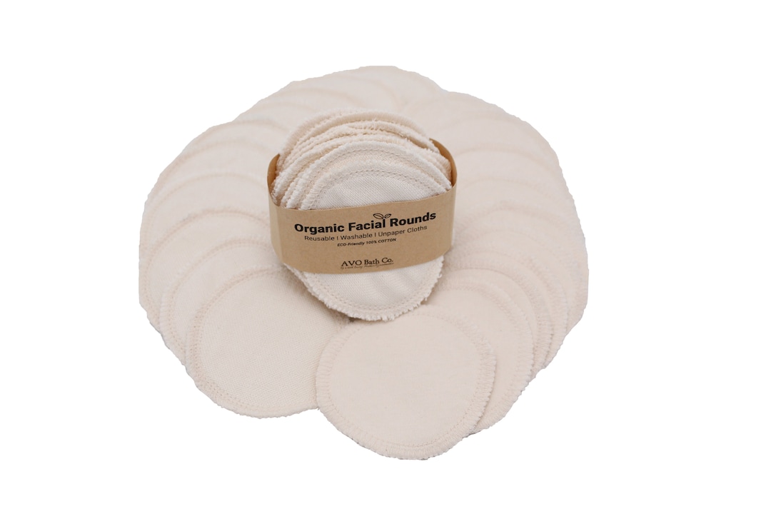 Double Sided Reusable Organic Cotton Pads,organic Facial Round, Cotton ...