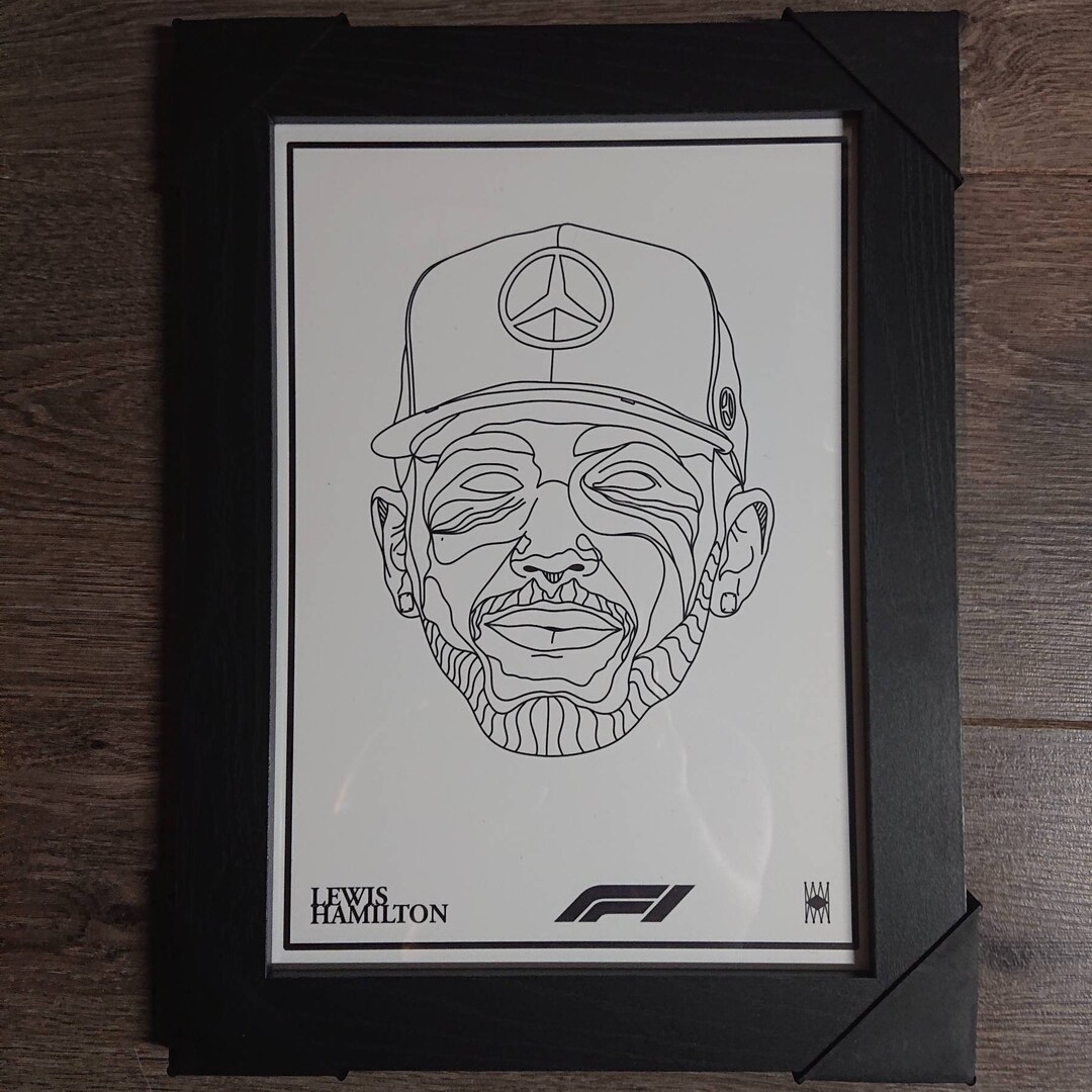 Lewis Hamilton - Line Drawing - Etsy