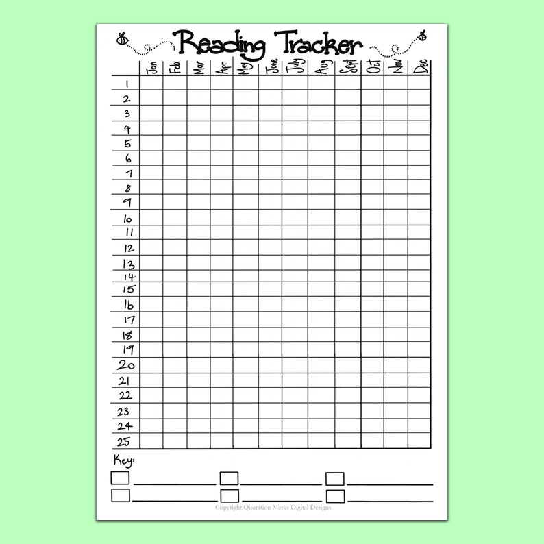 Printable Hand Drawn Reading Templates - Reading Trackers - Etsy
