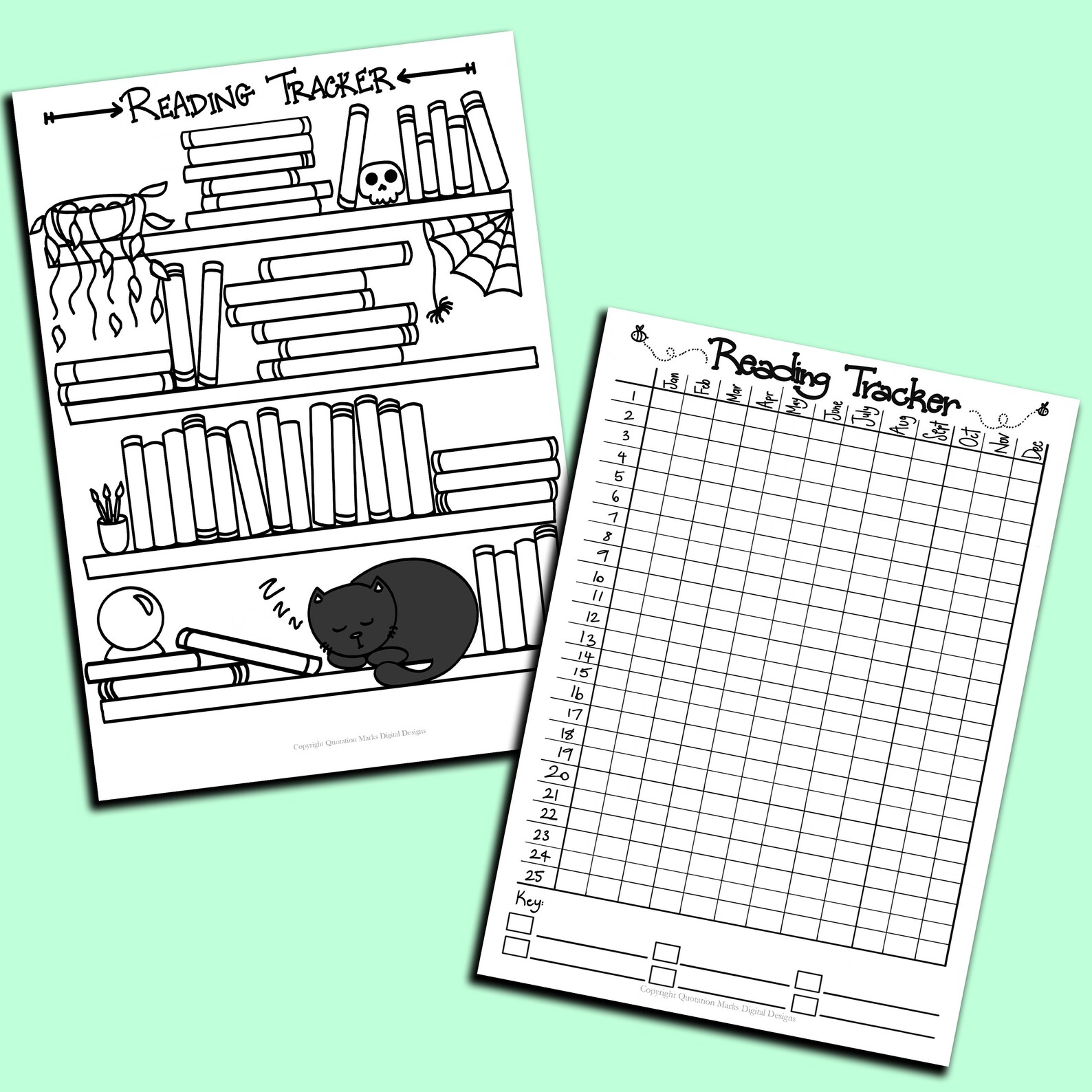 Printable Hand Drawn Reading Templates - Reading Trackers - Etsy