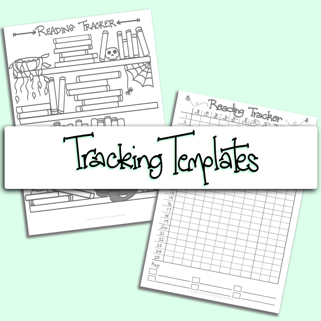 Printable Hand Drawn Reading Templates - Reading Trackers - Etsy
