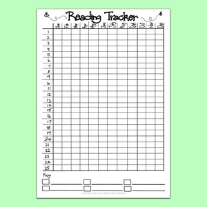 Printable Hand Drawn Reading Templates - Reading Habits Tracker - Etsy