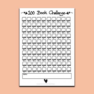 Printable Hand Drawn Reading Templates - Reading Challenges - Etsy