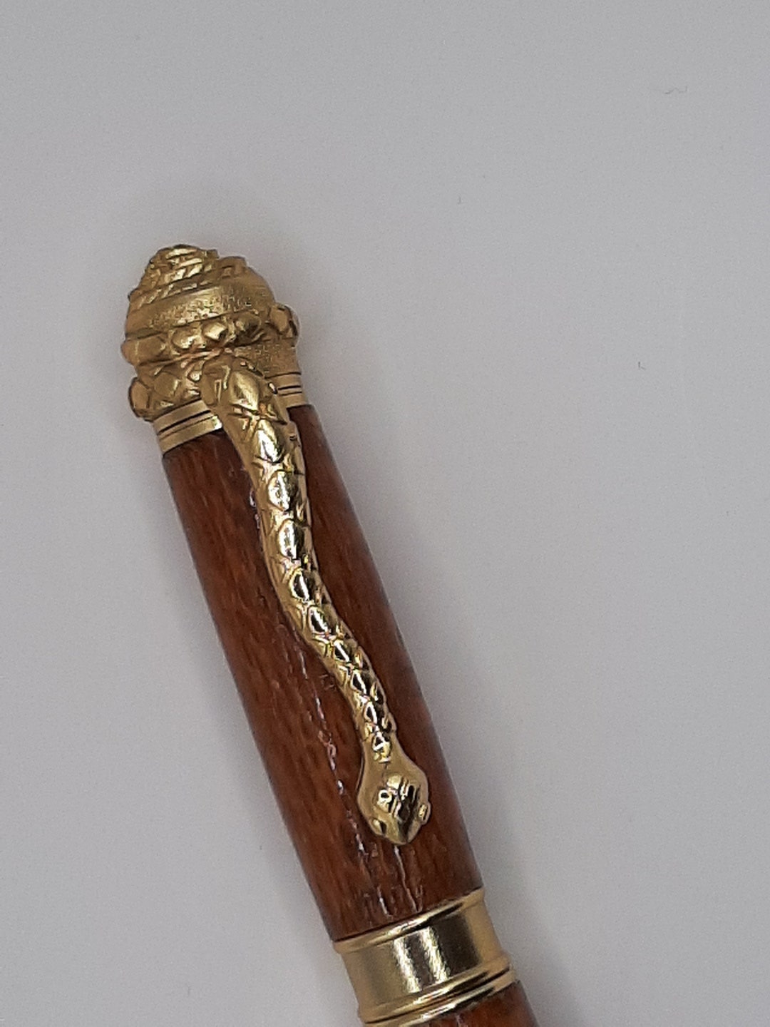 Serpent Ballpoint Twist Pen Snake Wood Withgold Finishings - Etsy