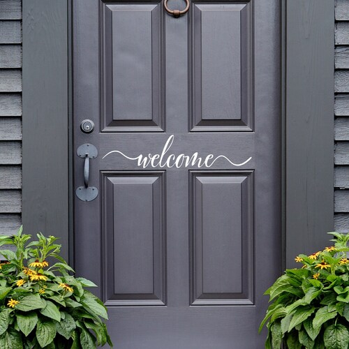 Welcome Door Decal Cute Welcome Sticker Greeting for Home - Etsy