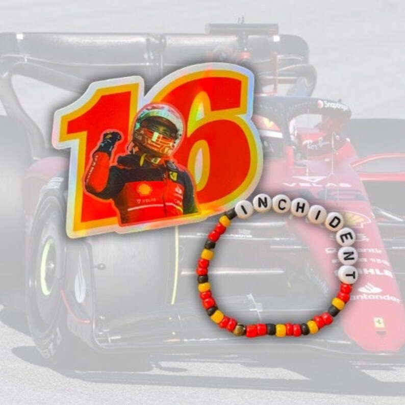 Charles Leclerc Sticker & Bracelet F1 Inspired - Etsy