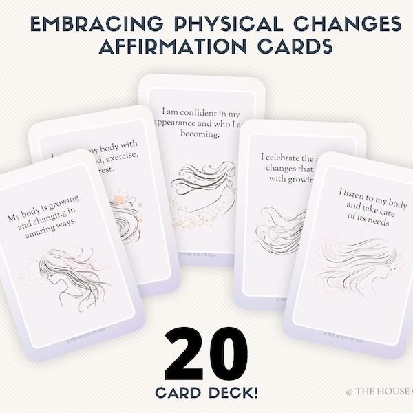 Kids' Gratitude & Positivity Affirmation Cards 50-card Pack, Printable ...