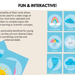 Weather Wonders - 12 Educational 5x7 Flashcards for Preschoolers - Etsy