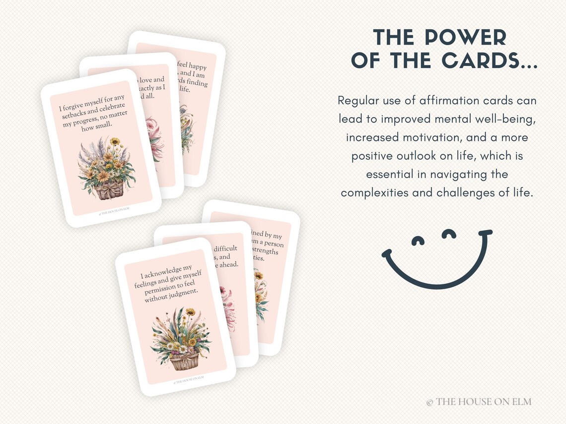 40 Depression Support Affirmation Cards | Digital Download | Positive ...