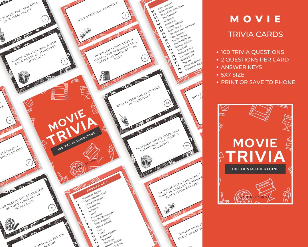 Movie Classics Trivia Cards | Hollywood's Golden Age, Film Noir ...