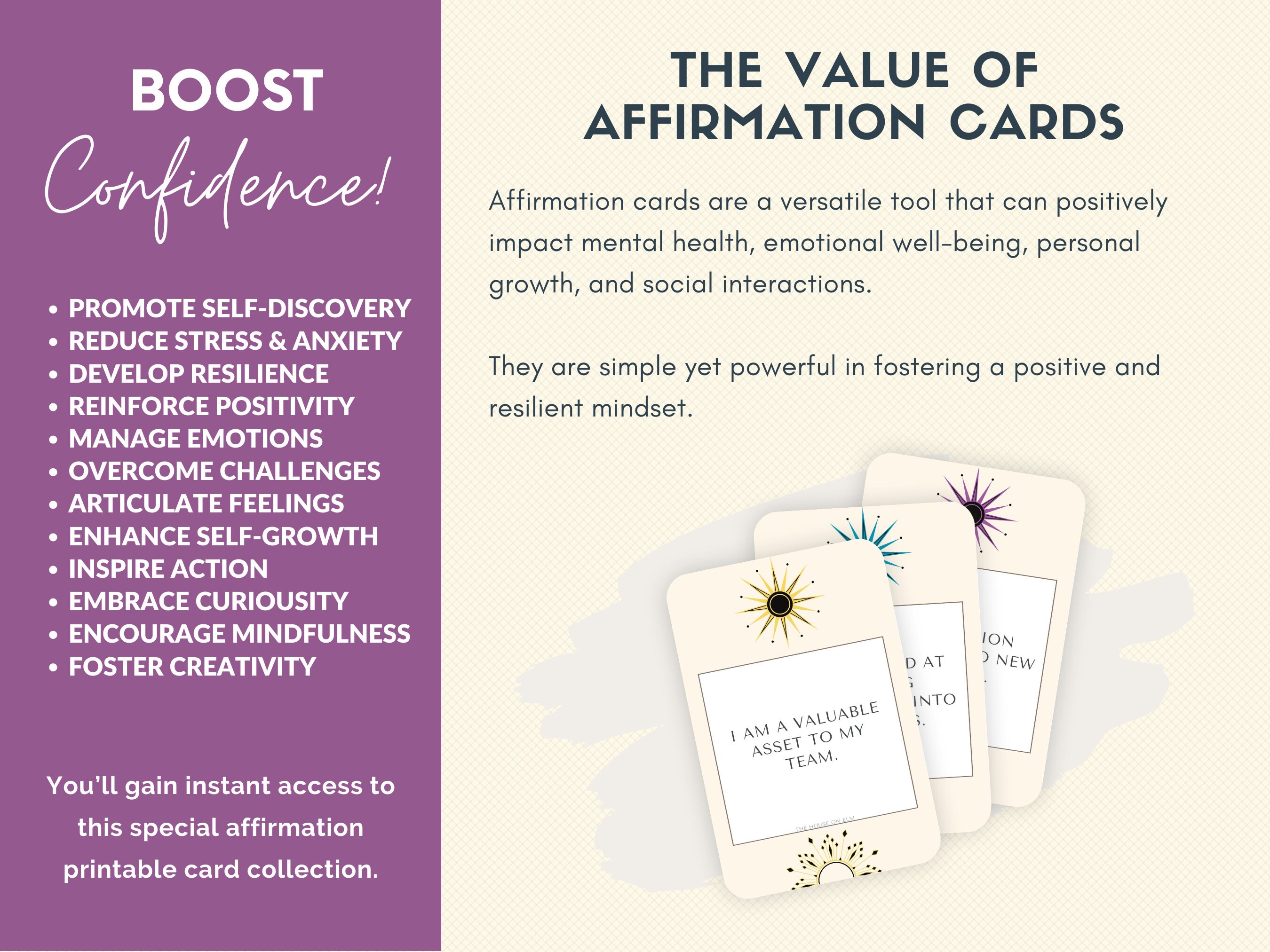 Business Success Affirmation Cards - 50-card Pack, Printable 5x7 ...