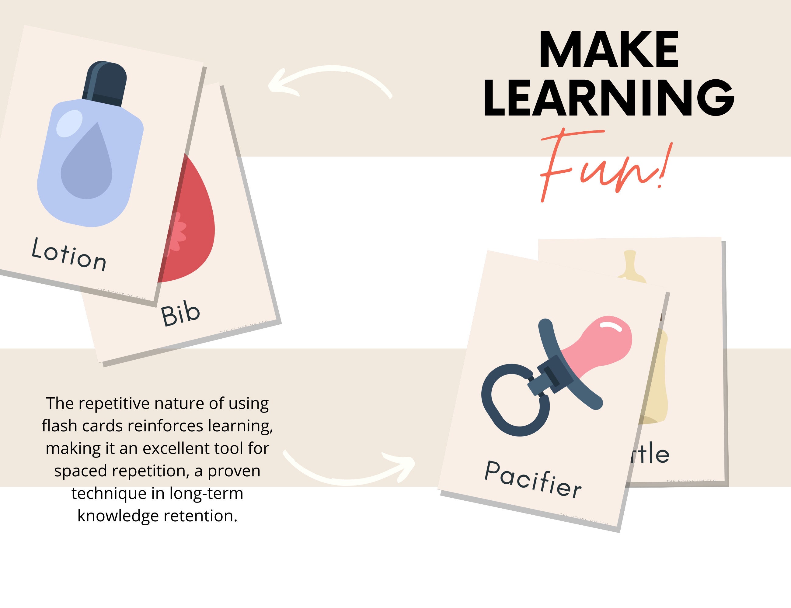 Adorable Baby Themed Flashcards - 16-card Set for Early Learning and ...