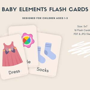 Adorable Baby Themed Flashcards - 16-card Set for Early Learning and ...